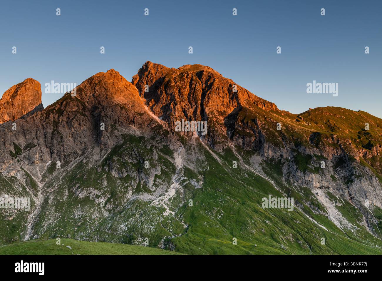 Alpine Sunset View from Giau Pass, Italian Dolomites Stock Photo - Alamy