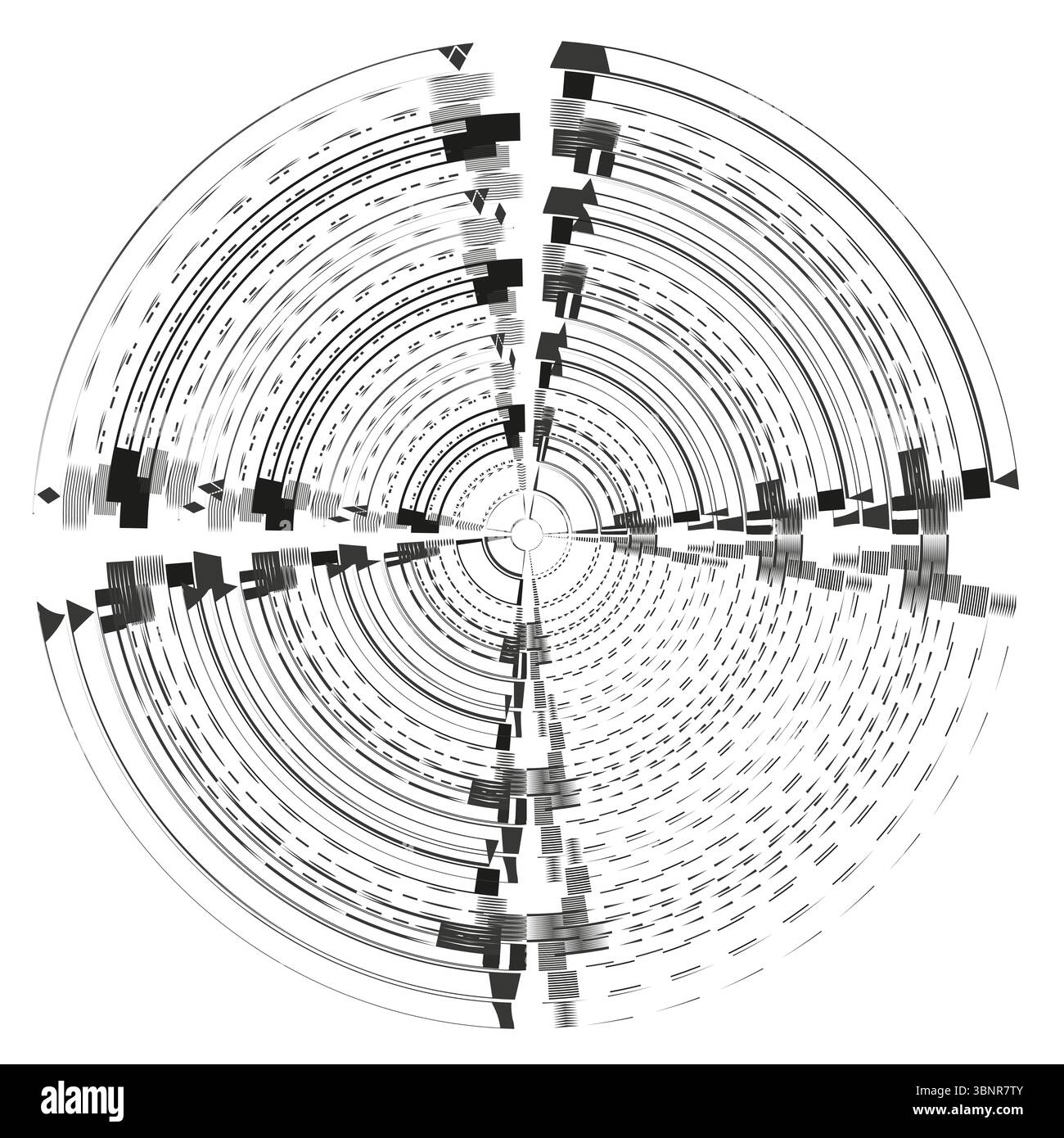 Crosshair target icon. Radial line pattern. Circular focus Vector ...