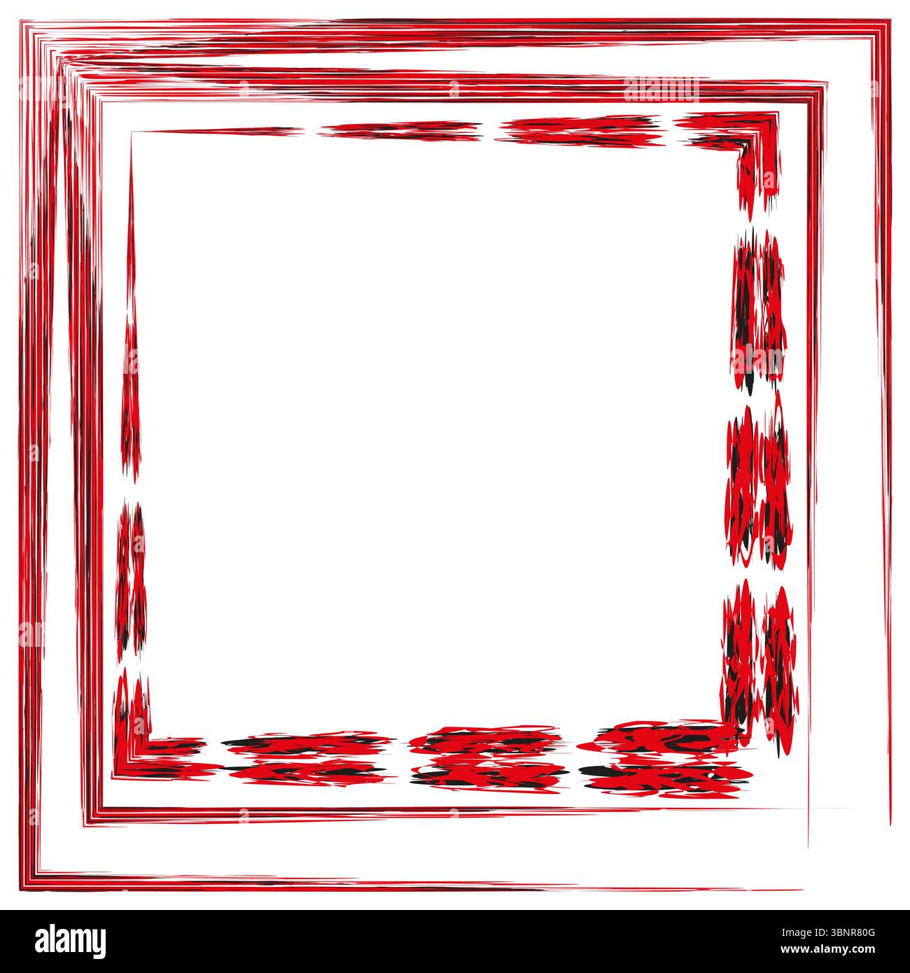 Red decorative frame. Border design element. Ornamental vector ...