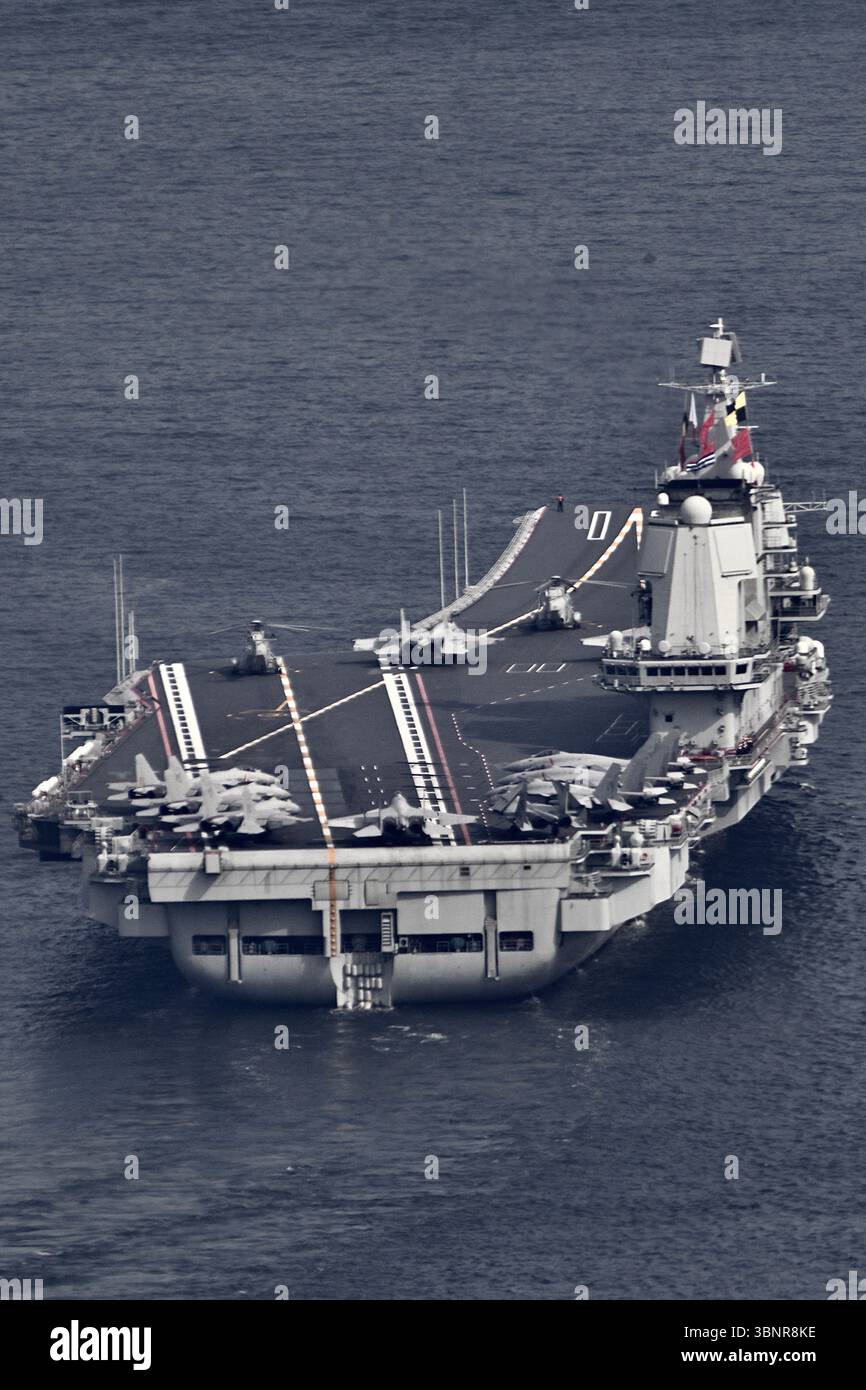 Shandong ship aircraft carrier formation hi-res stock photography and ...