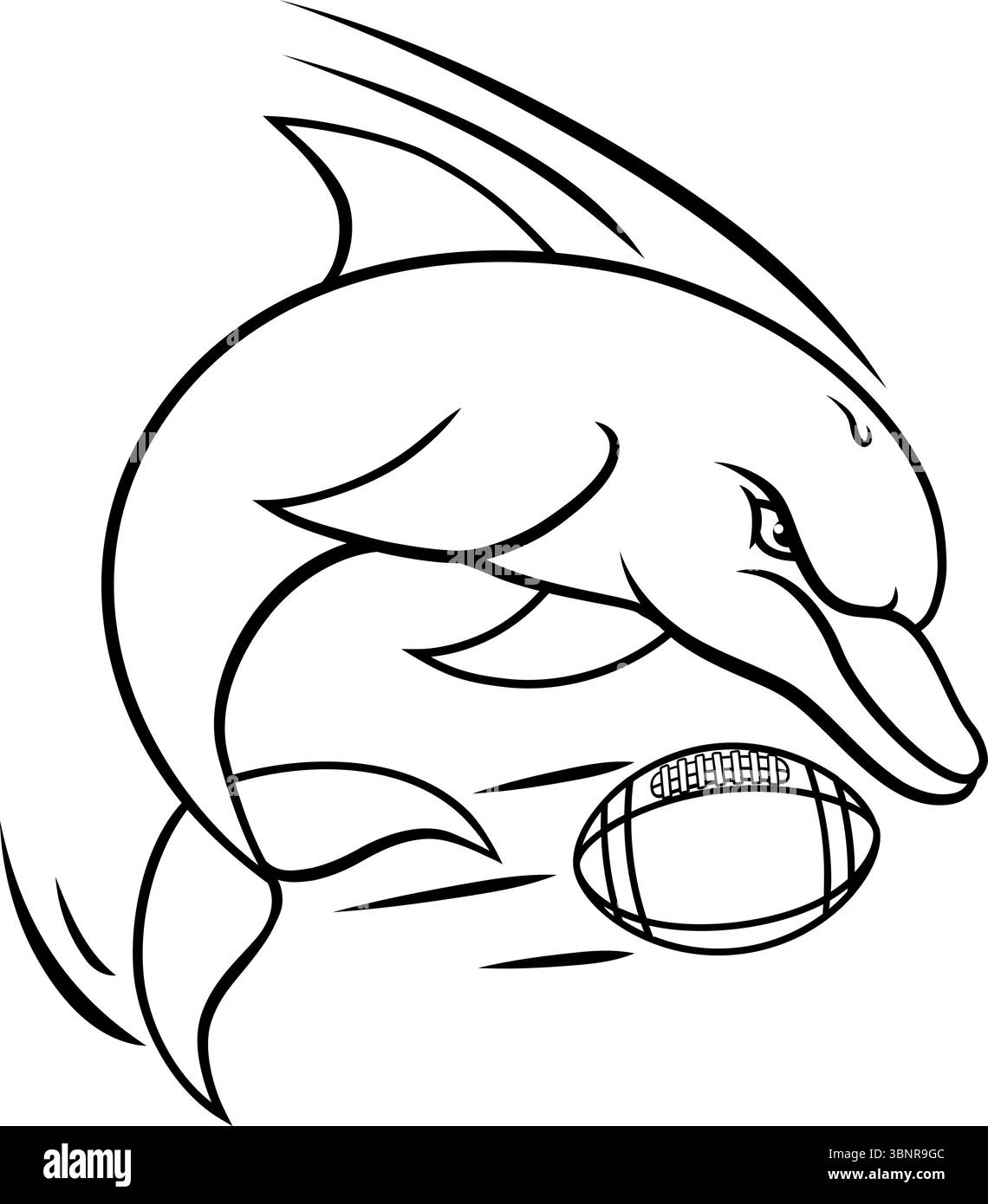 Dolphin Animal American Football Team Mascot Stock Vector Image & Art ...