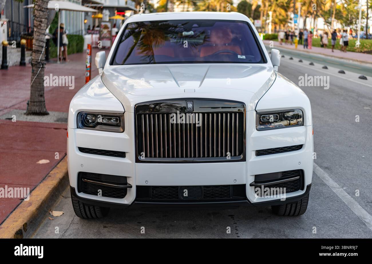 Miami, Florida, USA - April 08, 2025: Car Rolls Royce Cullinan parked ...