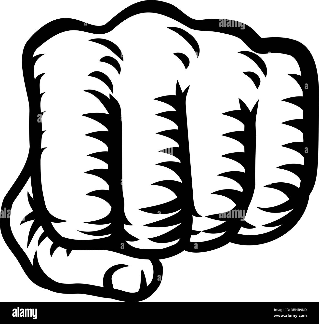 Fist hand vintage woodcut retro tattoo style Stock Vector Image & Art ...