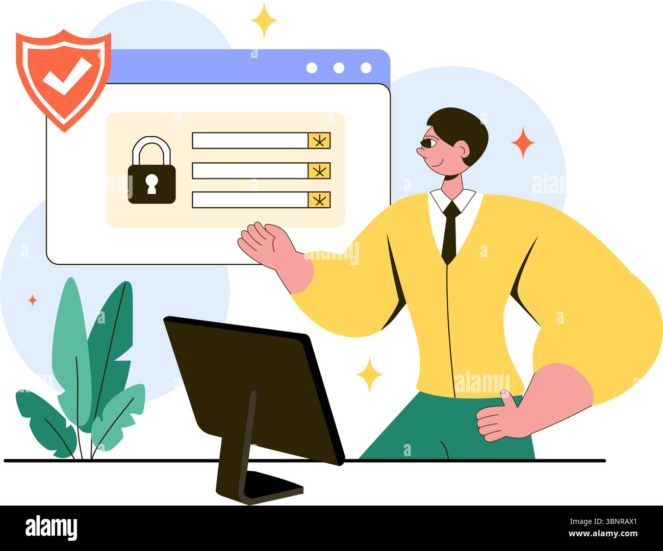 Personal Protection Vector Illustration Featuring Safety Equipment with ...