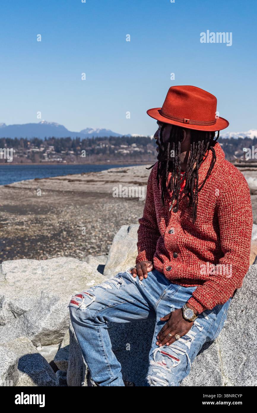Black man dreadlocks hat hi-res stock photography and images - Alamy