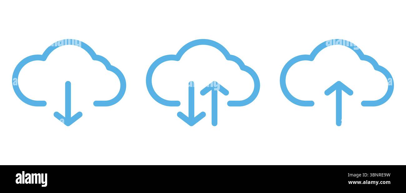 Cloud computing data download Stock Vector Images - Alamy