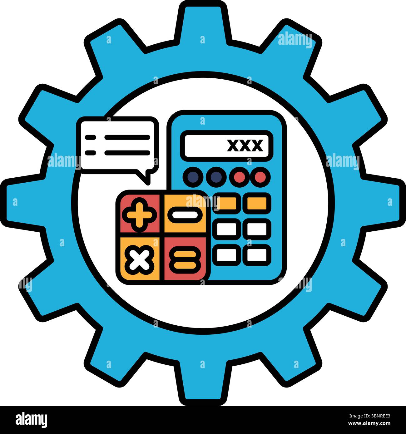 A colorful calculator with the numbers 1 through 9 is displayed on a ...