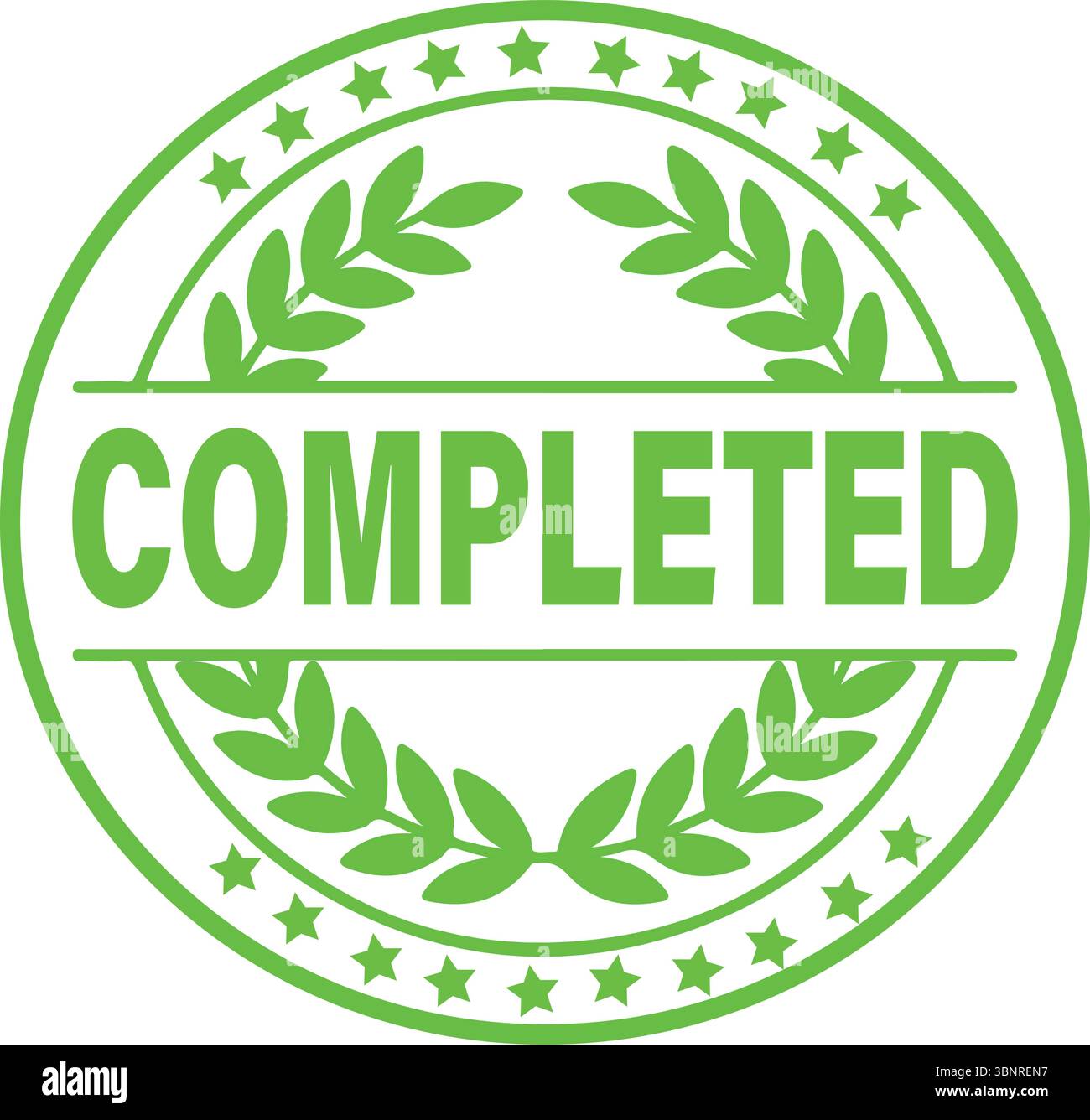 Completed Stamp Award Vector – Round Approved Seal with Grunge Texture ...