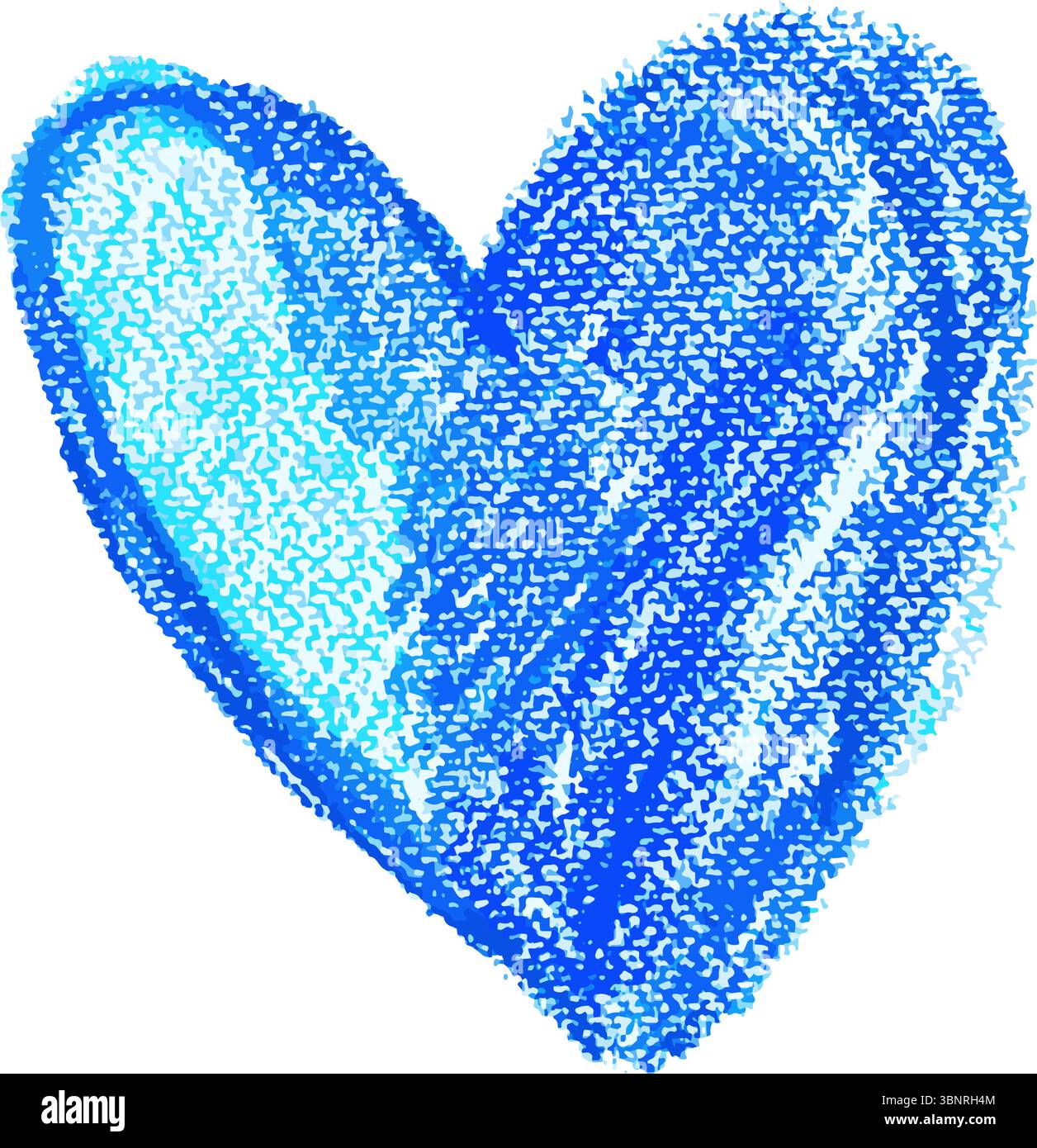 Heart drawn blue pencil Stock Vector Images - Alamy