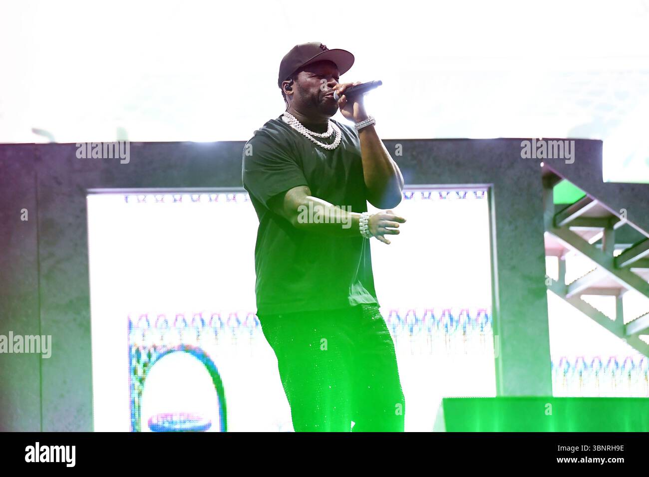UK. 03rd July, 2025. LONDON, ENGLAND - JULY 3: 50 Cent performs onstage ...