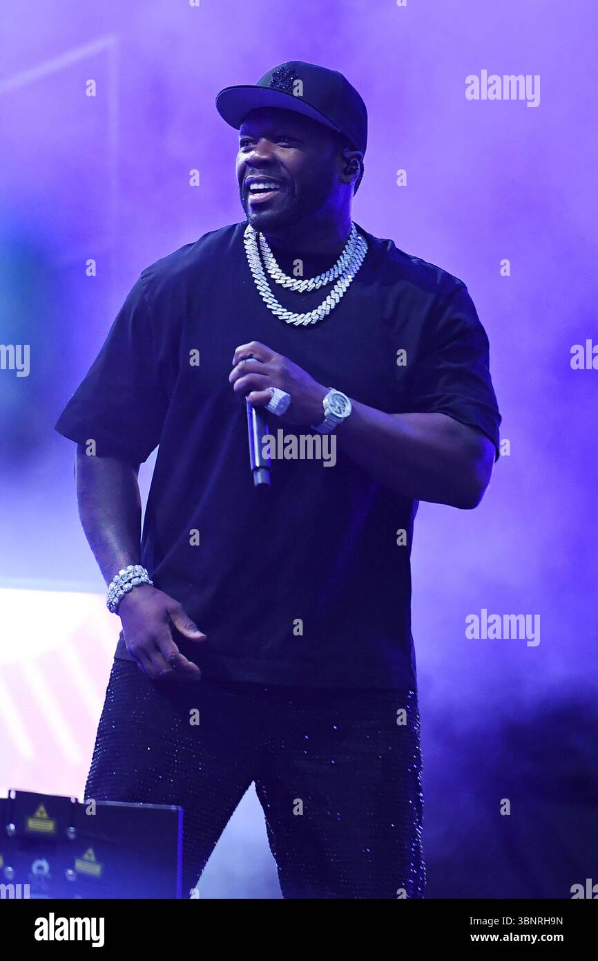 UK. 03rd July, 2025. LONDON, ENGLAND - JULY 3: 50 Cent performs onstage ...