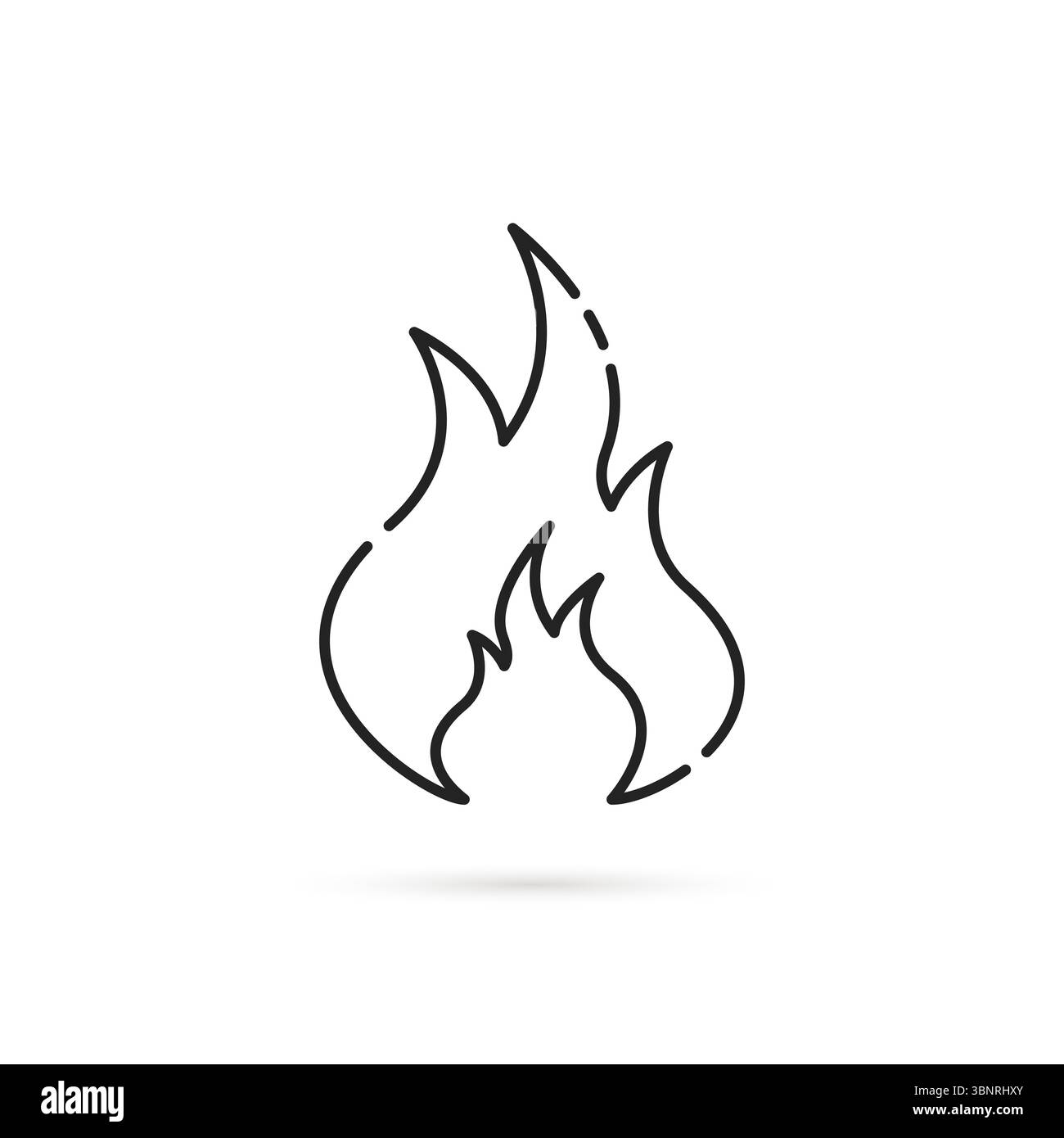 Explosion fire line icon Stock Vector Images - Alamy