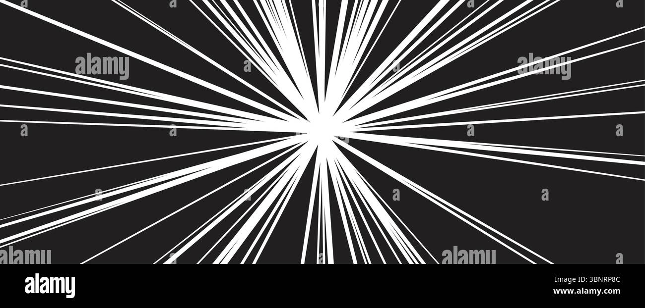 Explosion Burst Radial Light Beam Crush Glass. Speed Circle Spread ...
