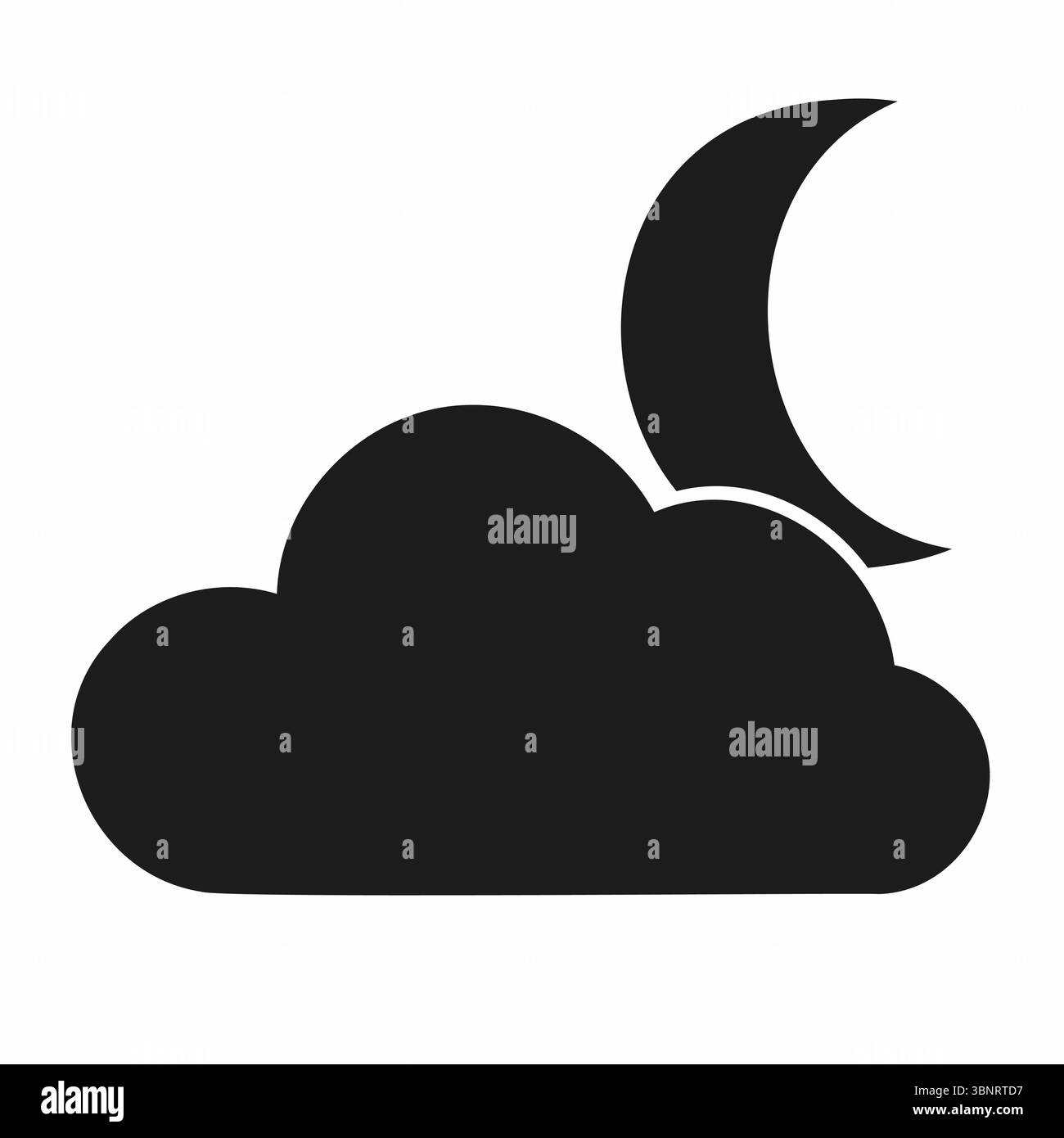 Celestial night scene moon Cut Out Stock Images & Pictures - Alamy