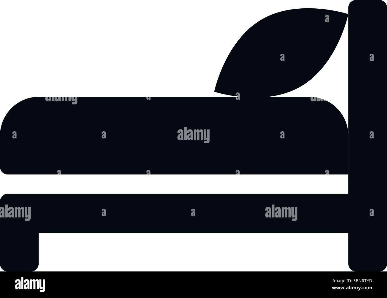 Bed icon on white Stock Vector Images - Alamy