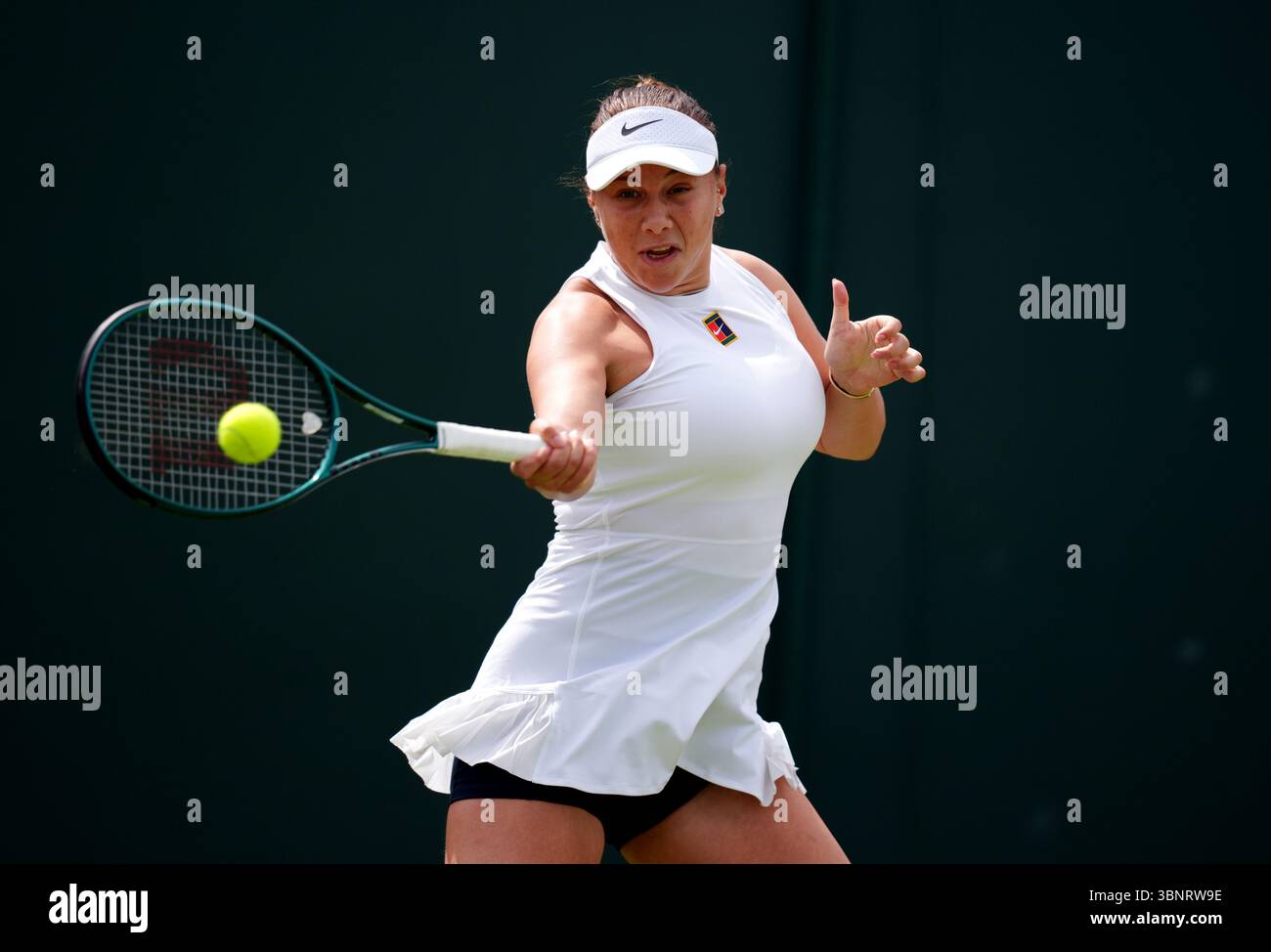 Amanda Anisimova during her match against Dalma Galfi on day five of ...