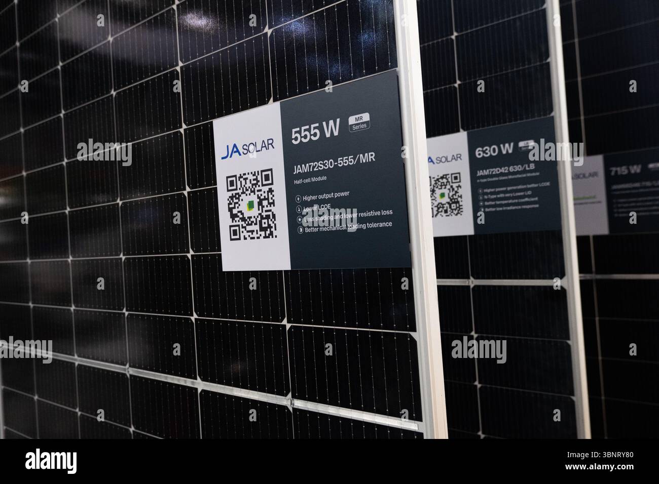 Bangkok, Thailand. 04th July, 2025. Solar panels seen on display during ...