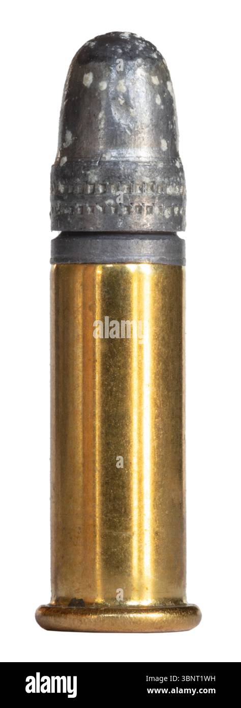 Small rifle or pistol cartridge designed for .22 rimfire firearms with ...