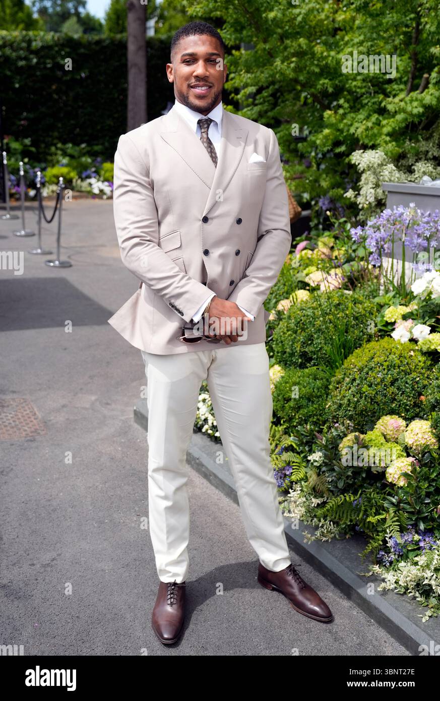 Anthony Joshua on day five of the 2025 Wimbledon Championships at the ...