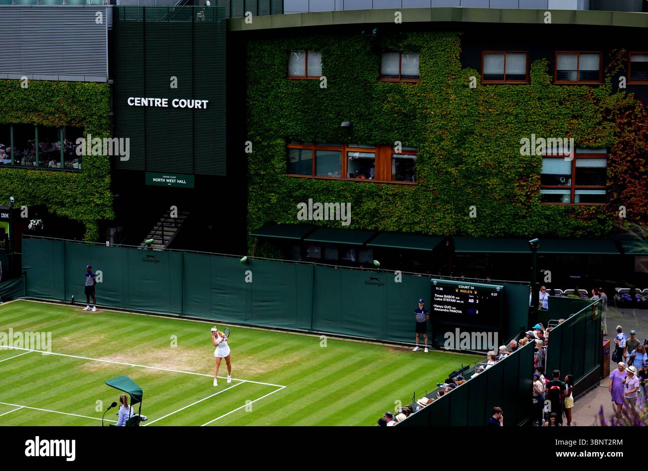 Timea Babos during their match against Hanyu Guo and Alexandra Panova on day five of the 2025 ...