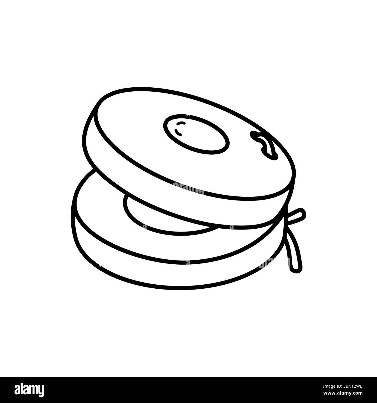 Minimalist line art of Spanish castanets, a traditional handheld ...