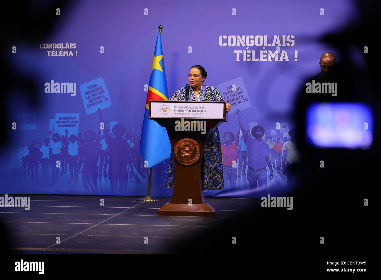 (250704) -- KINSHASA, July 4, 2025 (Xinhua) -- Therese Kayikwamba ...