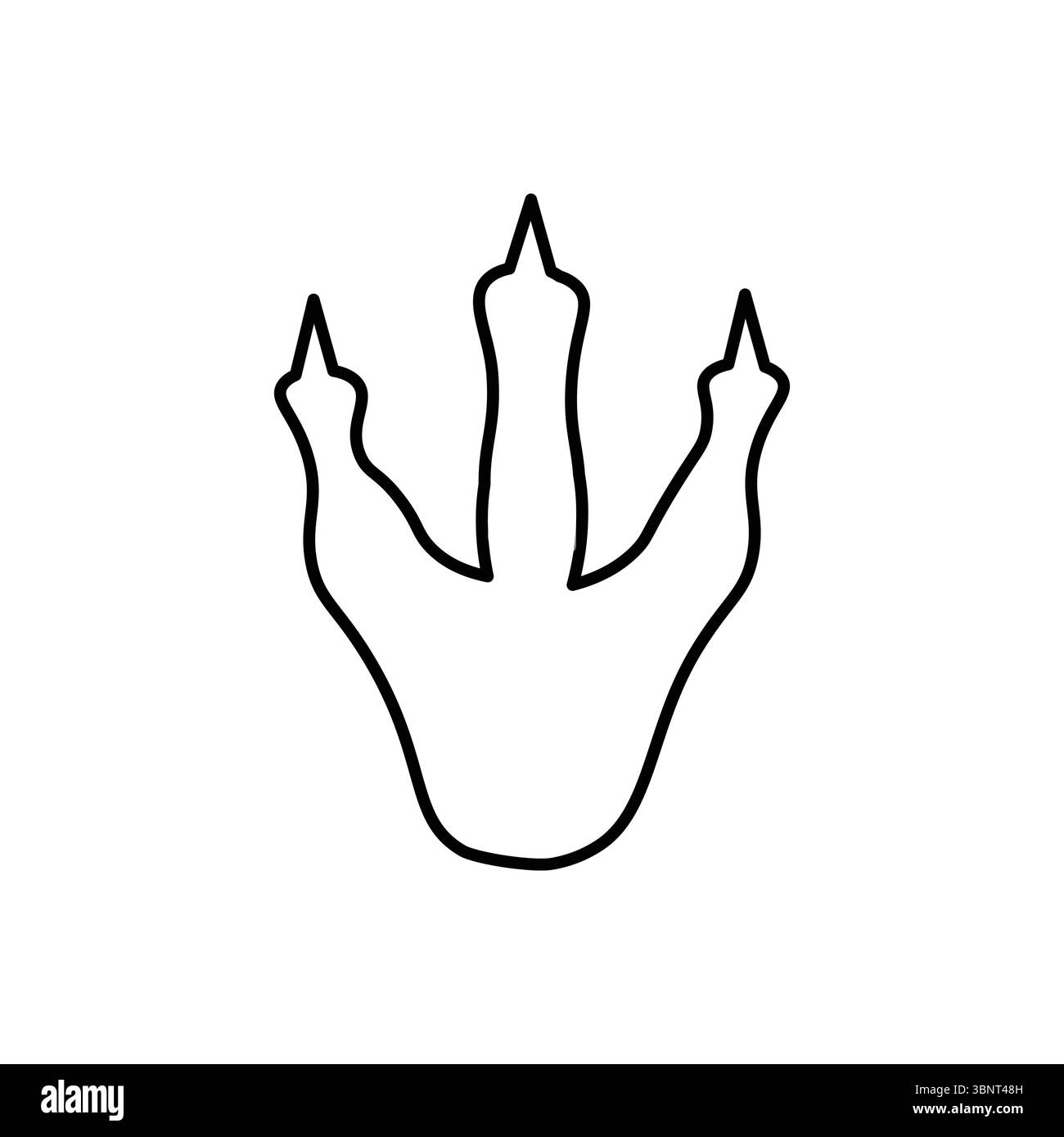 Simple vector outline of a dinosaur footprint, perfect for prehistoric ...
