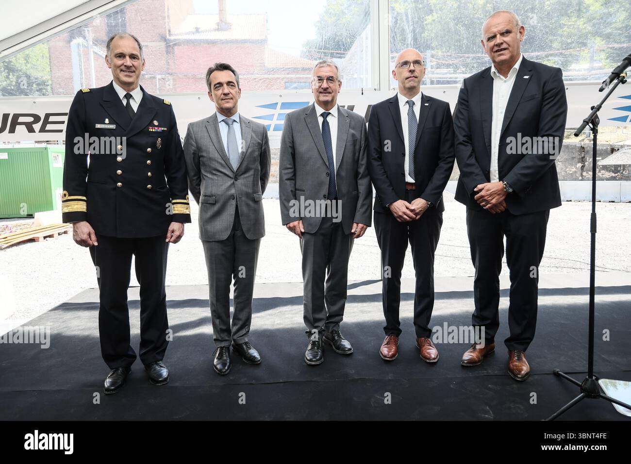 Admiral Baudouin Coppieters de Gibson, Franch ambassador Xavier Lapeyre ...