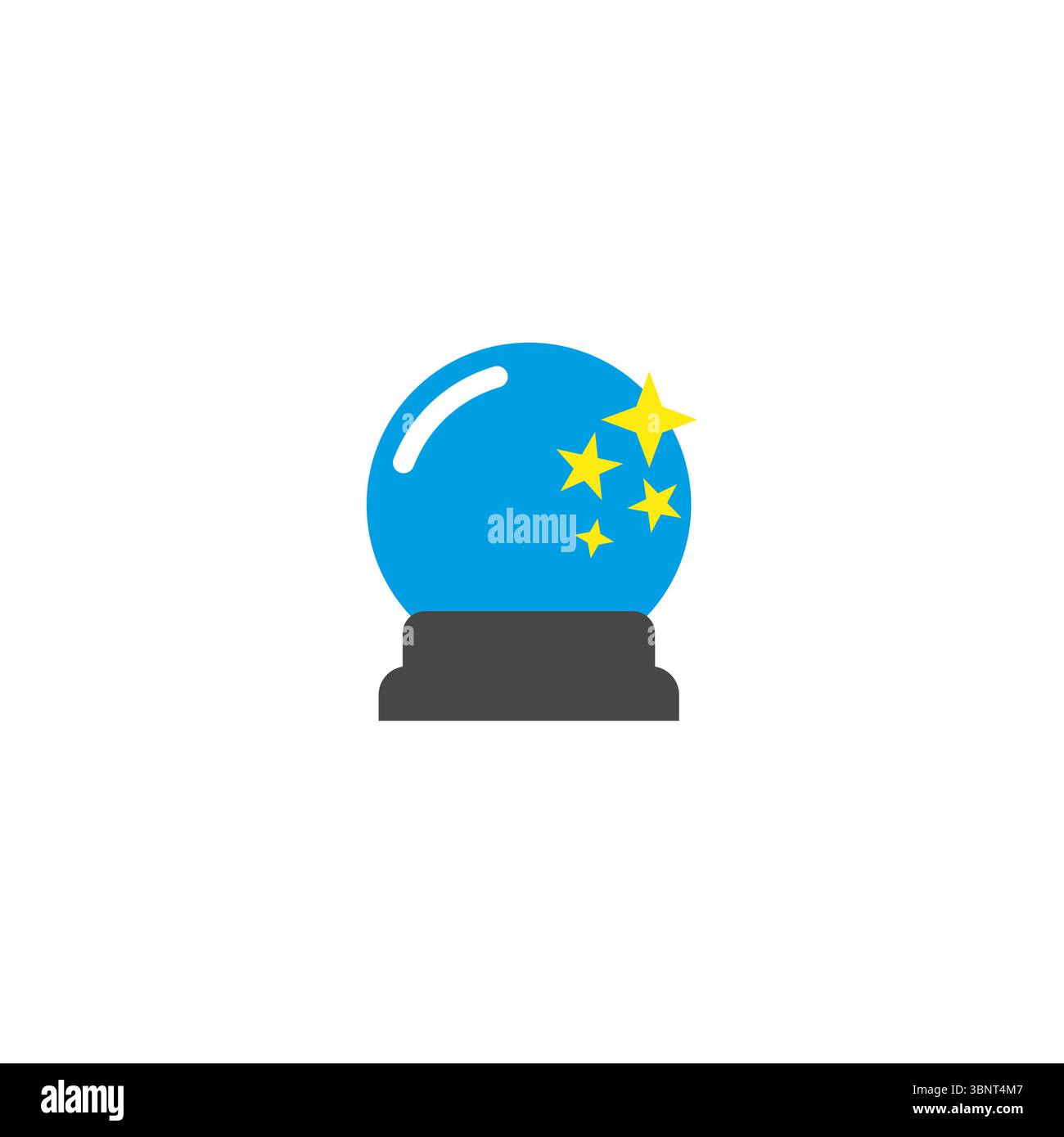 Crystal ball sphere. Future prediction globe. Glass orb symbol. Magic ...
