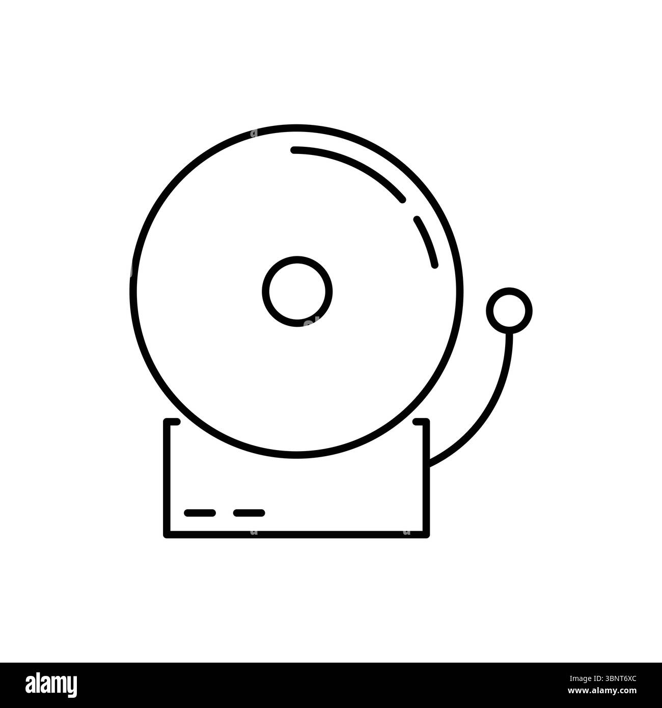 Simple outline illustration of a classic school bell, perfect for ...