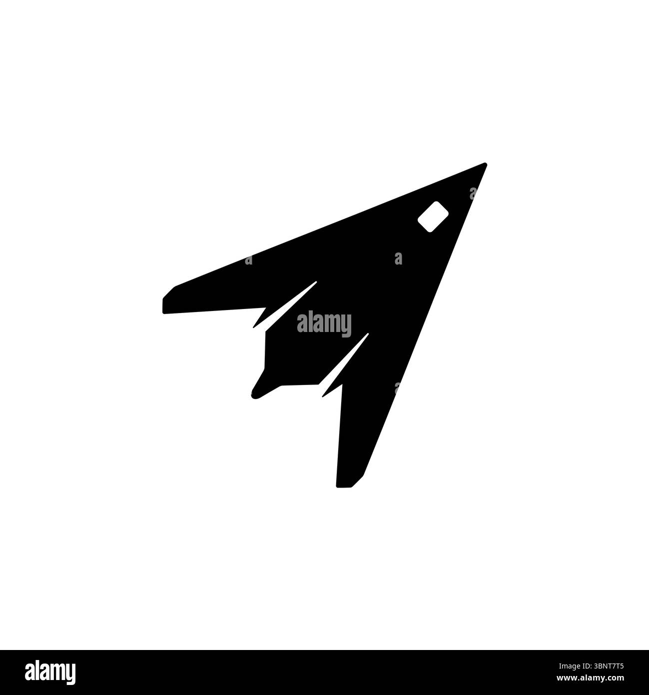 Stealth Bomber Aircraft, Army Plane Solid Flat Vector Icon Isolated on ...