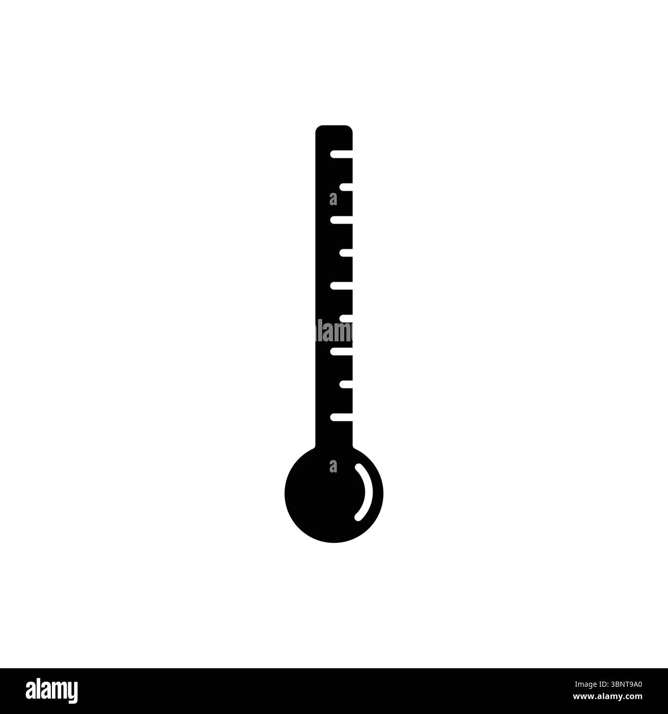 A solid black thermometer icon, perfect for indicating temperature ...