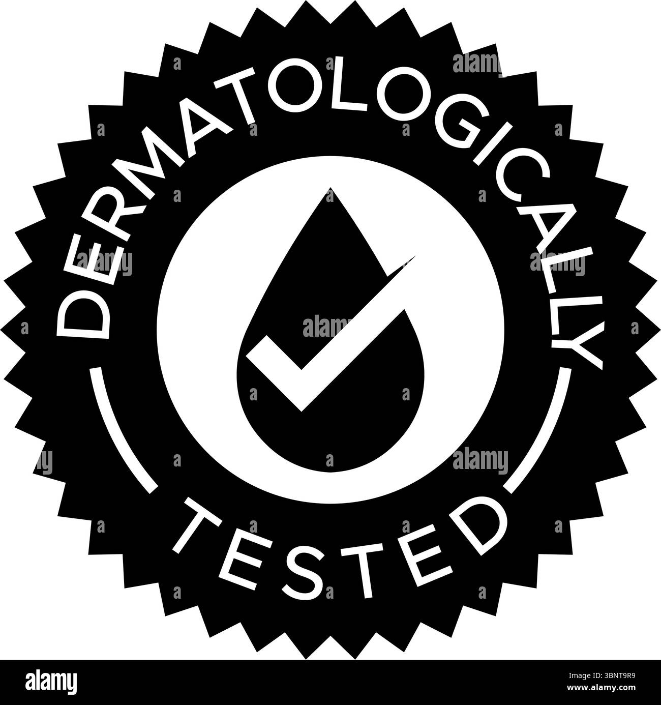 Dermatologically Tested Vector Stamp - Skincare Certification Badge ...