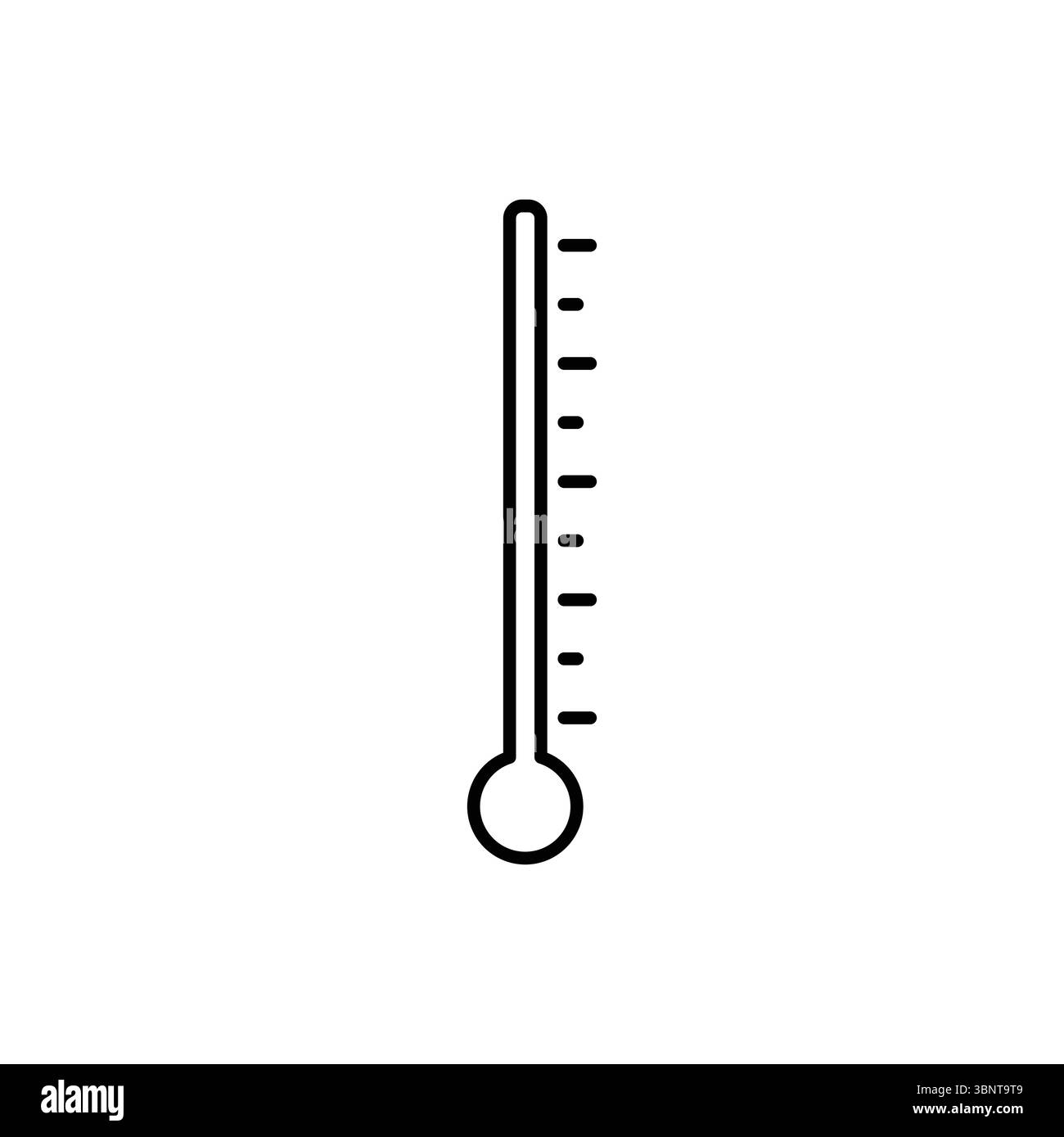 A simple outline icon of a thermometer, perfect for indicating ...