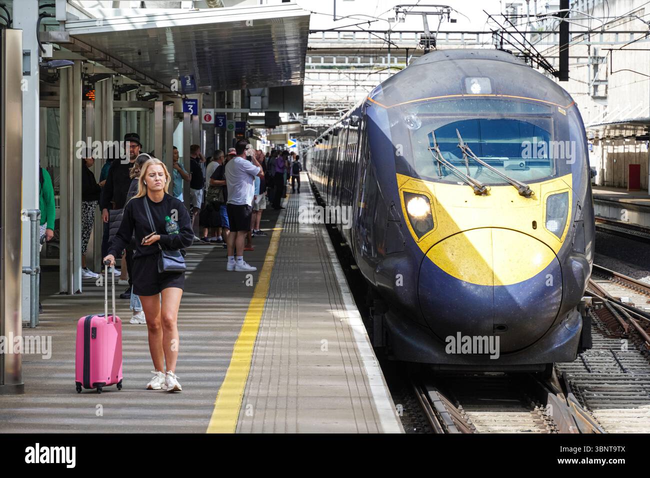 Southeastern train at London Stratford International station, England ...