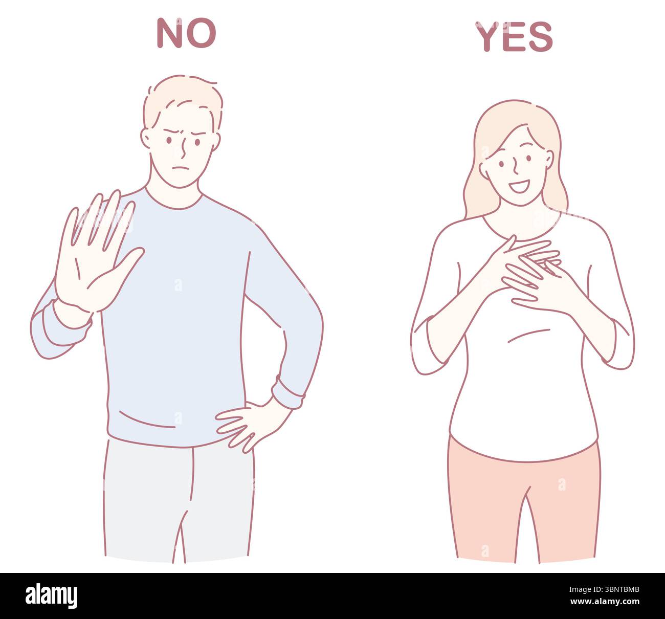 Understanding body language Stock Vector Images - Alamy