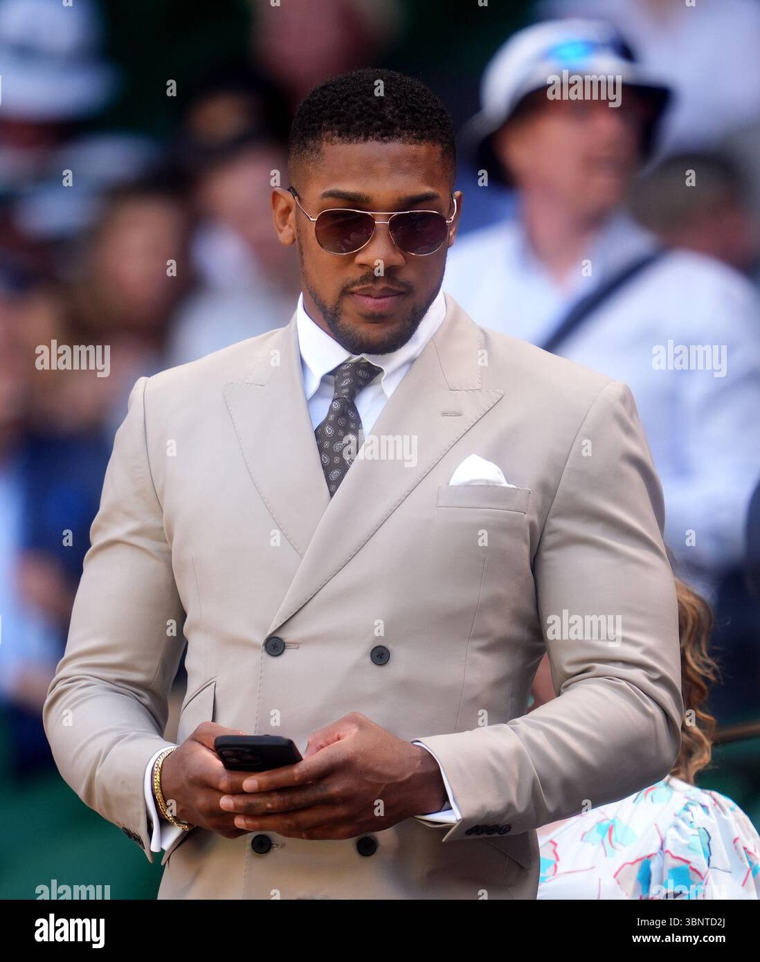 Anthony Joshua in the Royal Box on day five of the 2025 Wimbledon ...