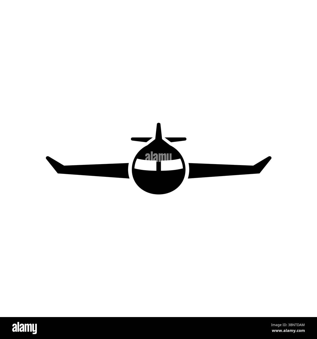 Airplane, Passenger Plane, Airliner Solid Flat Vector Icon Isolated on ...