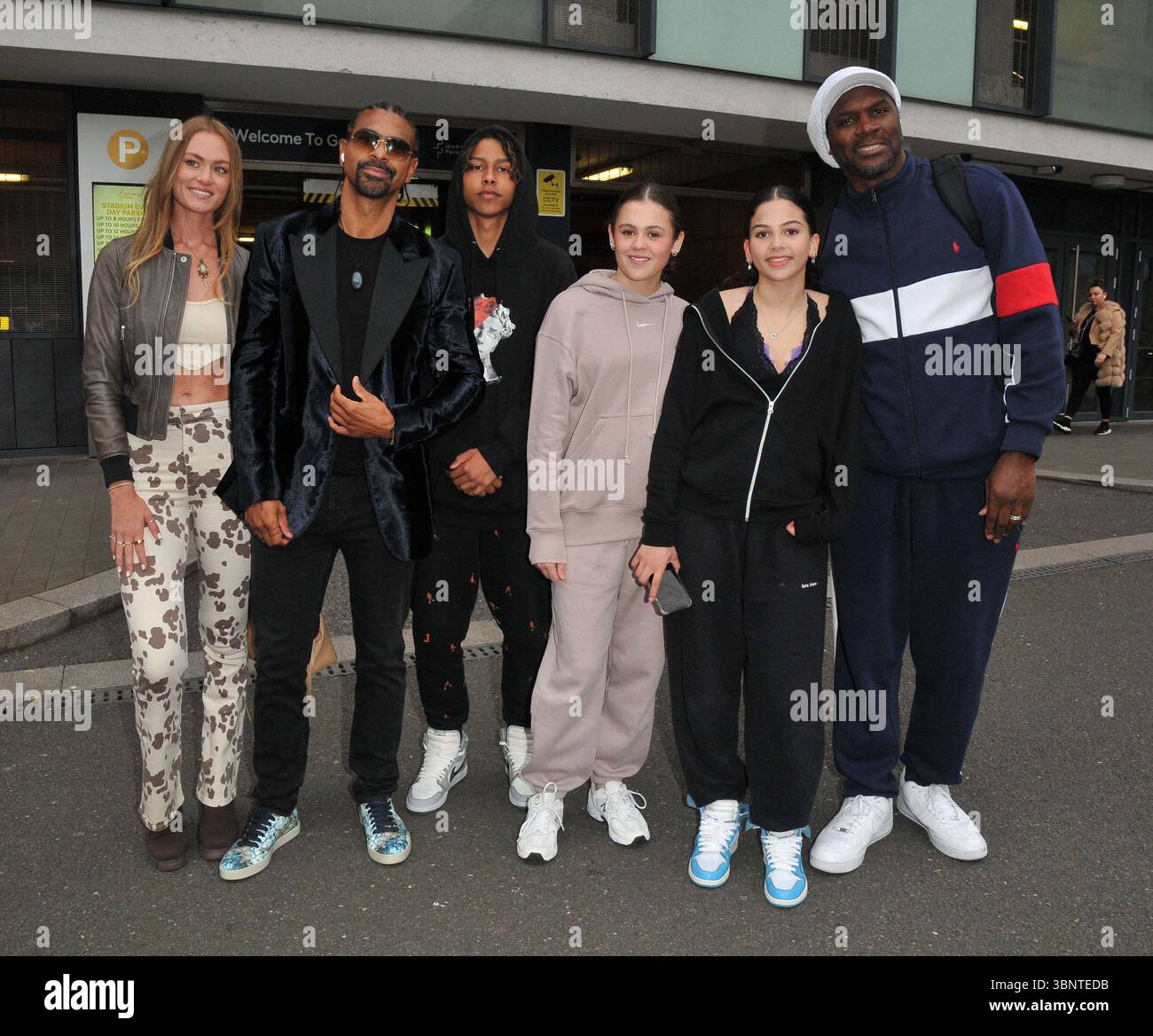 David Haye and Audley Harrison with various guests at the KSI vs Joe ...
