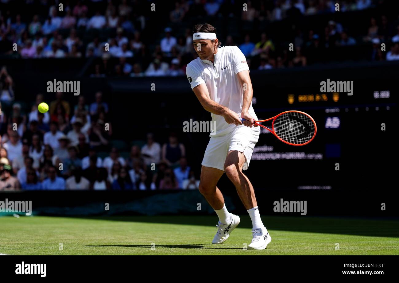 Taylor Fritz during his match against Alejandro Davidovich Fokina on ...