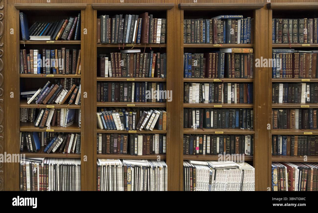 Un armario con frente de cristal lleno de libros hi-res stock ...