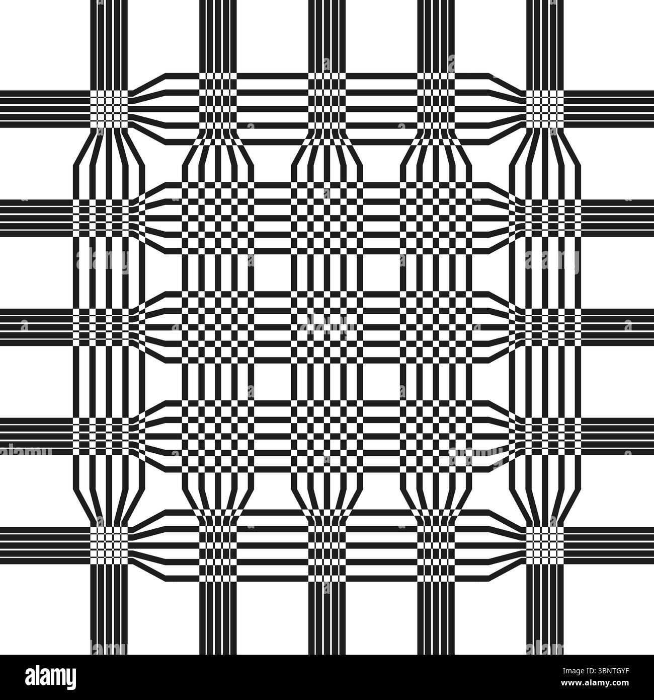 White plaid pattern. Dense line lattice. Geometric mesh grid. Vector textile backdrop Stock ...