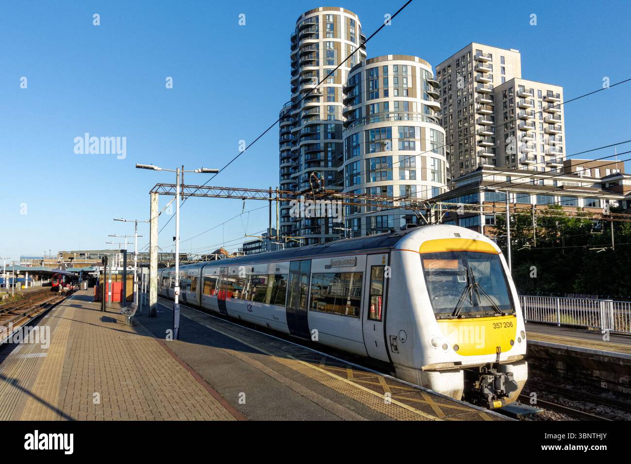 c2c train at Barking station, England United Kingdom UK Stock Photo - Alamy