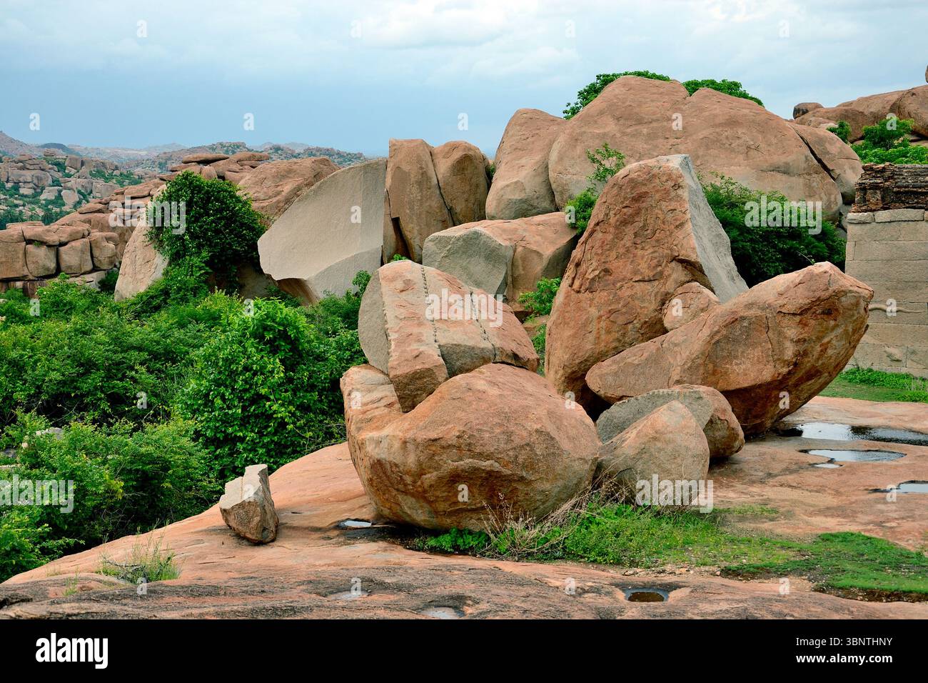 Scenic view and ruins at Hampi, Karnataka, India Stock Photo - Alamy