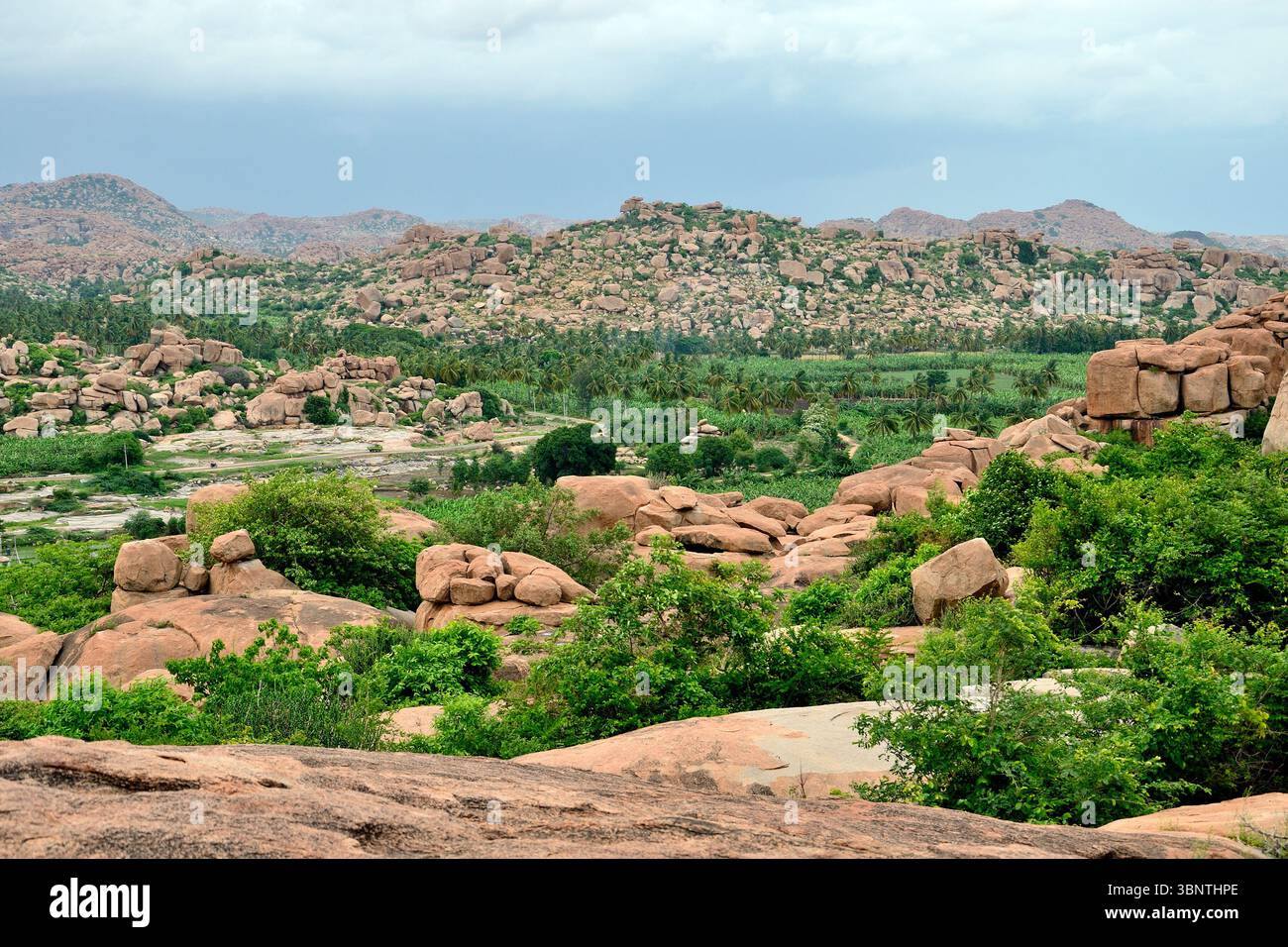 Scenic view and ruins at Hampi, Karnataka, India Stock Photo - Alamy