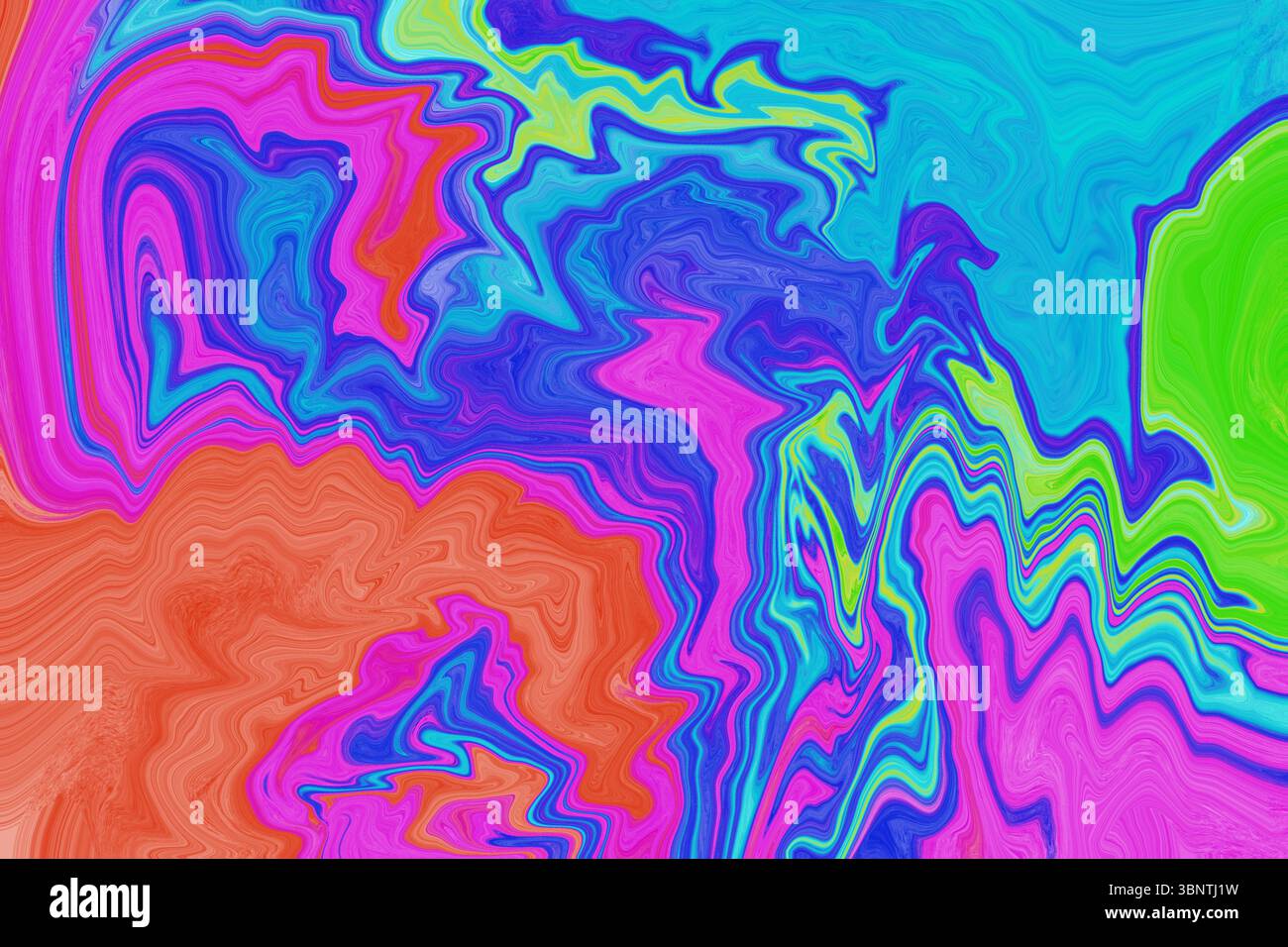A colorful painting with a rainbow of colors. The colors are red ...