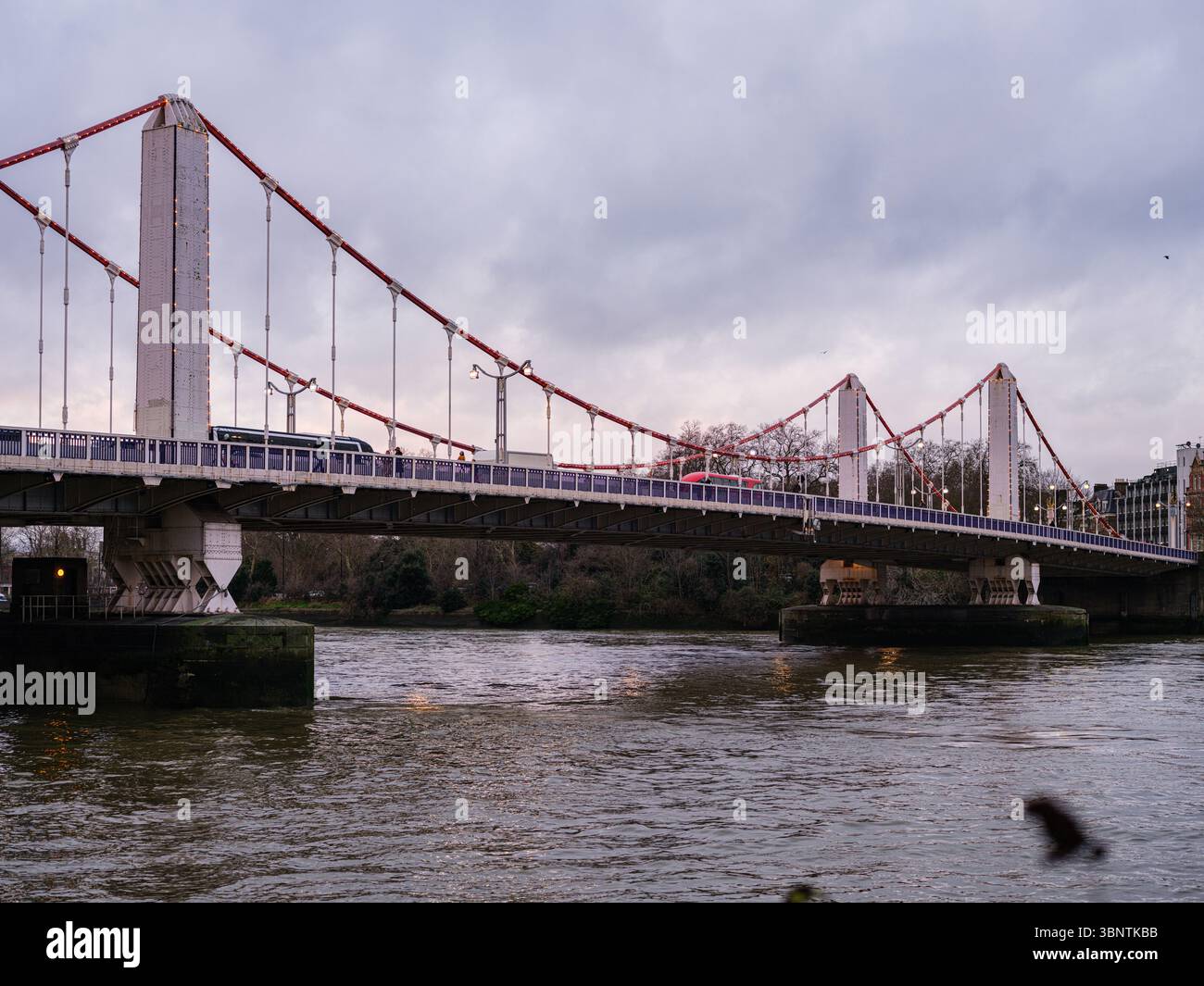 United Kingdom, London, 11 Dec 2024. Chelsea Bridge spans the River ...