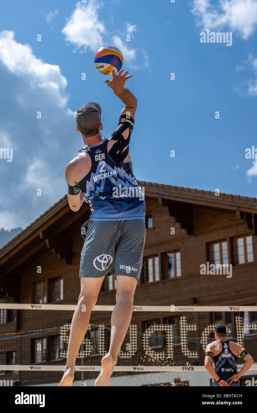 Clemens Wickler (GER); Beach Pro Tour - Elite 16 Gstaad am 04.07.2025 ...