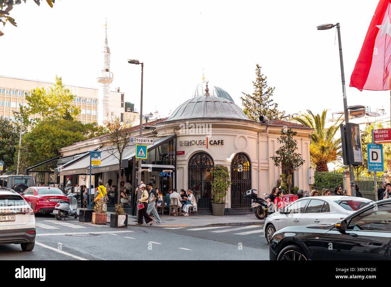 Istanbul, Turkiye - May 19, 2025: Tesvikiye branch of The House Cafe, a ...