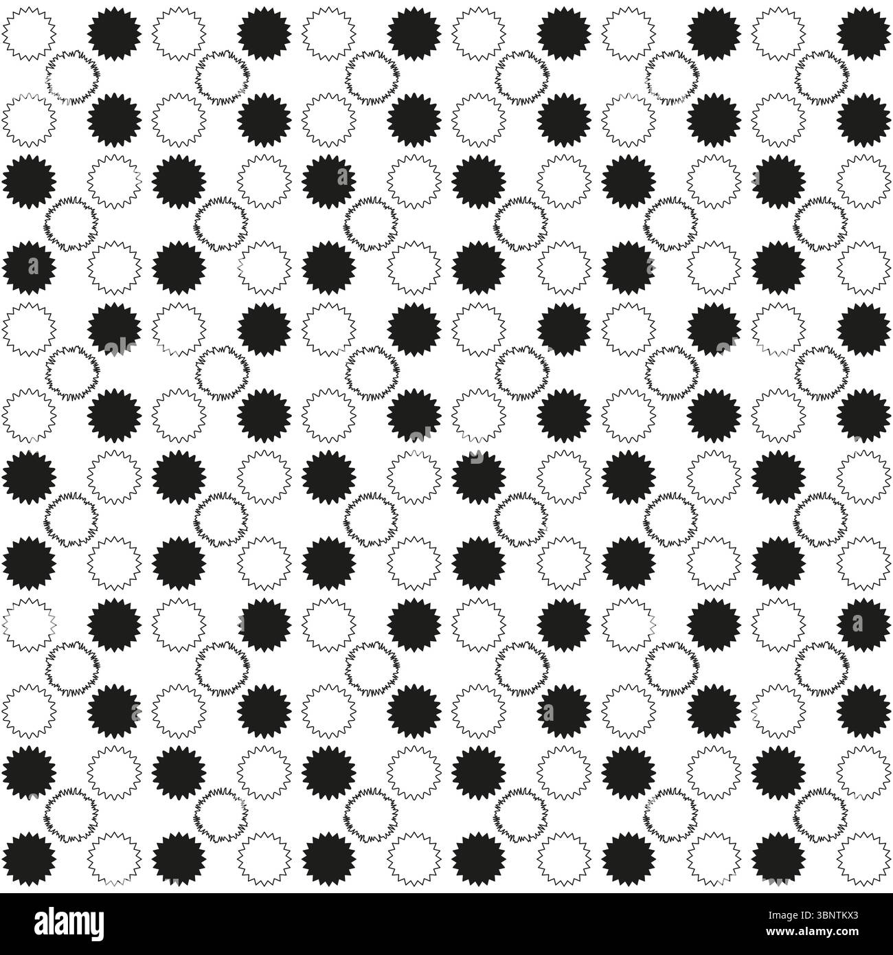 Checkered circle pattern. Geometric dot array. Uniform round shapes. Vector repetitive texture ...